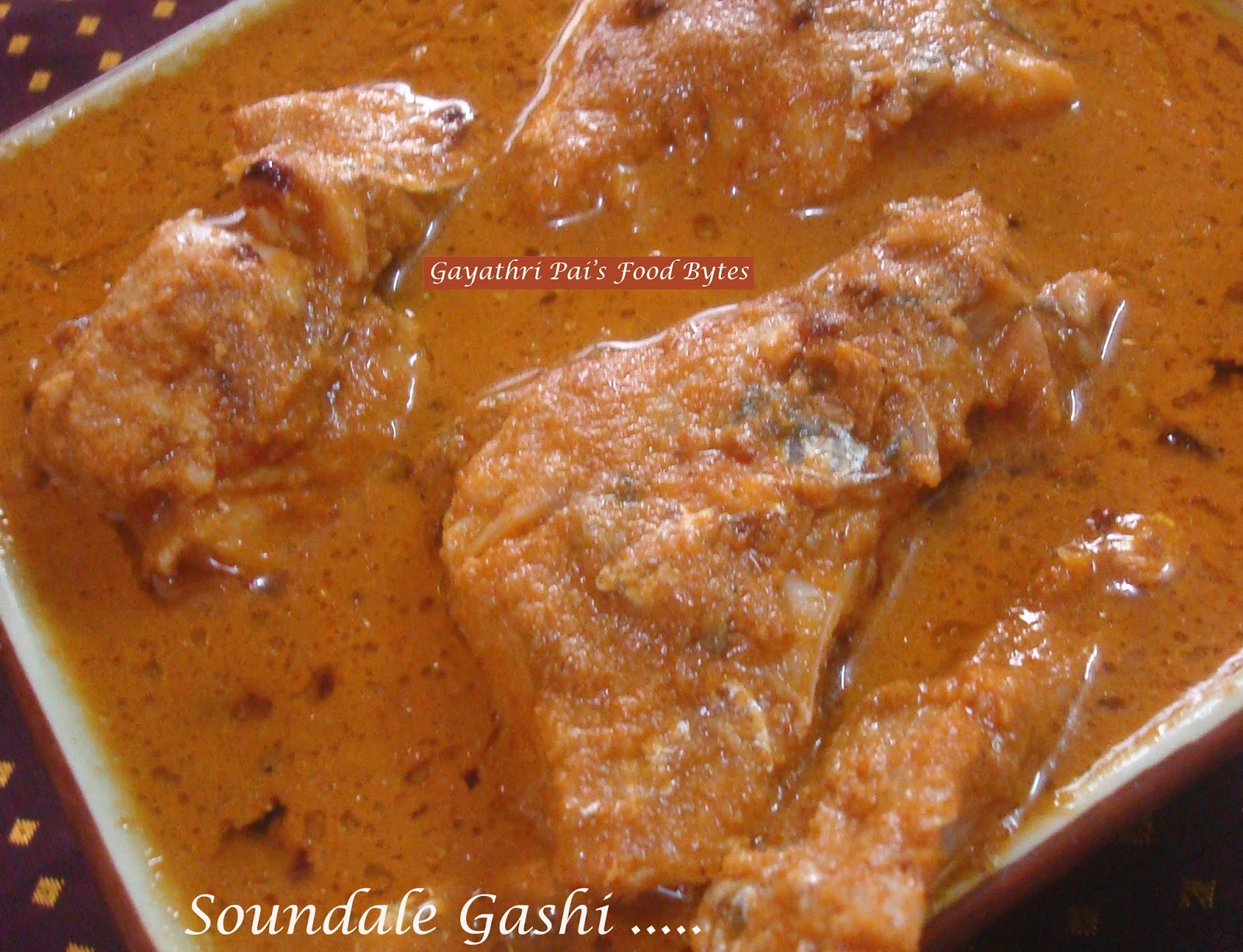 Gayathri Pai's Food Bytes: Soundale / Butter Fish Gashi.