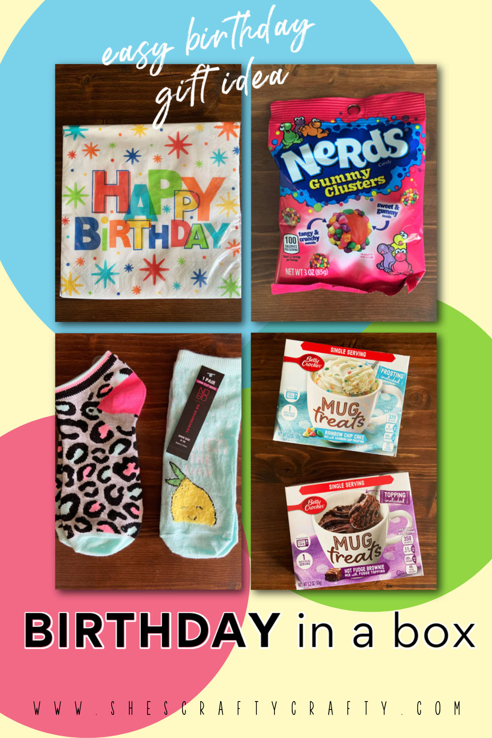 She's Crafty: Birthday In a Box - easy birthday gift for anyone