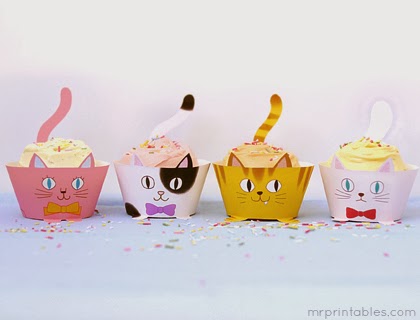 Gatos: Wrappers para Cupcakes para Imprimir Gratis. - Ideas y material ...