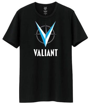 All Things VALIANT: Tee Shirt: Valiant logo in Harbinger Wars blue