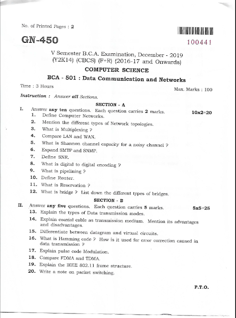 Bangalore University b.c.a. Computer Science Bca - 501 : Data ...