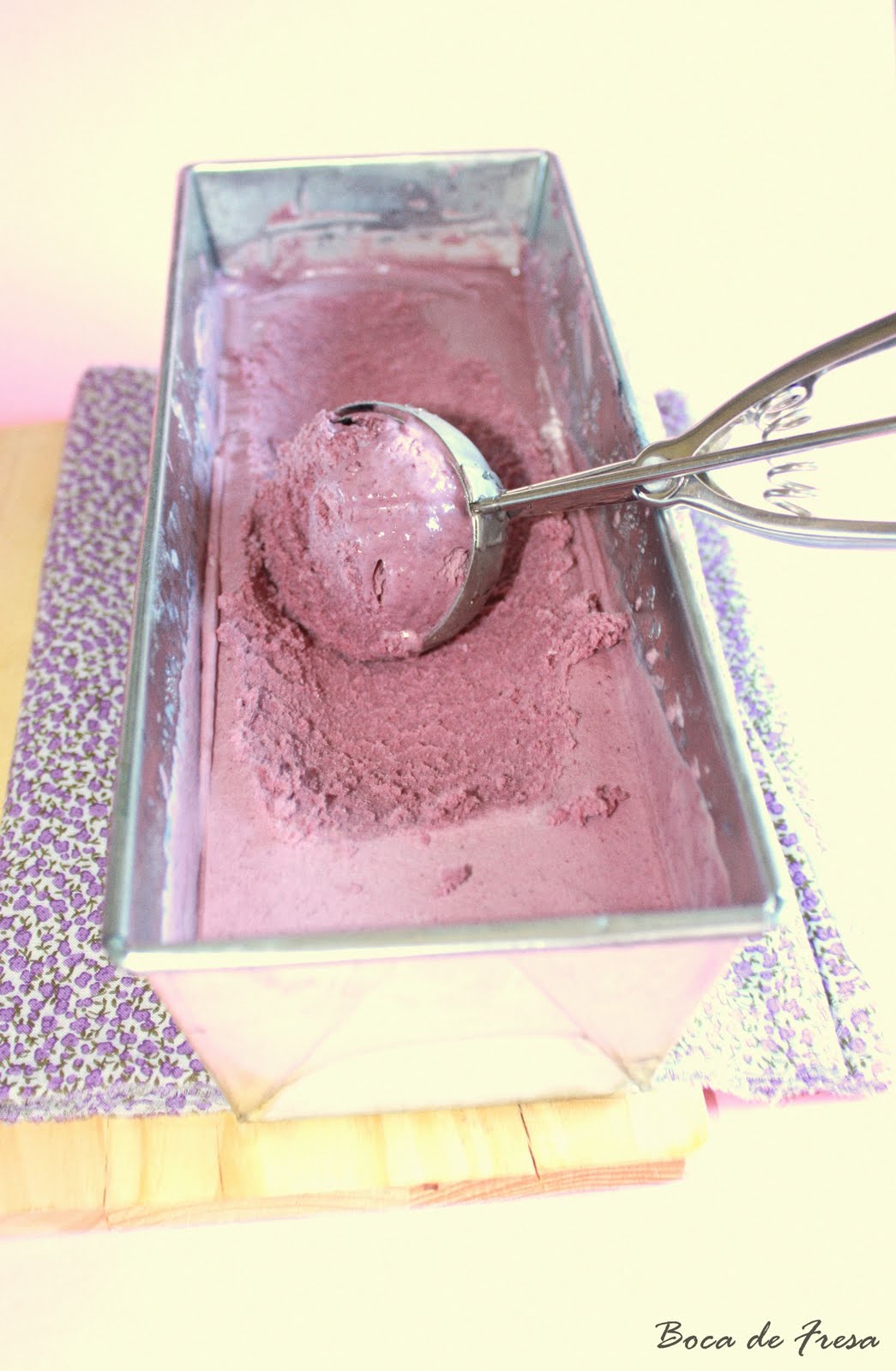 ♥ Boca de Fresa: Helado de mora y arándanos azules (blueberries)