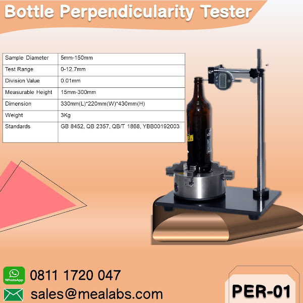 PER-01 Bottle Perpendicularity Tester | Mealabs Kemasan Indonesia