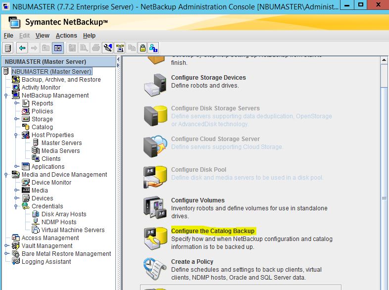 Remote Infrastructure Management: NetBackup 7.7.2 Catalog Administration