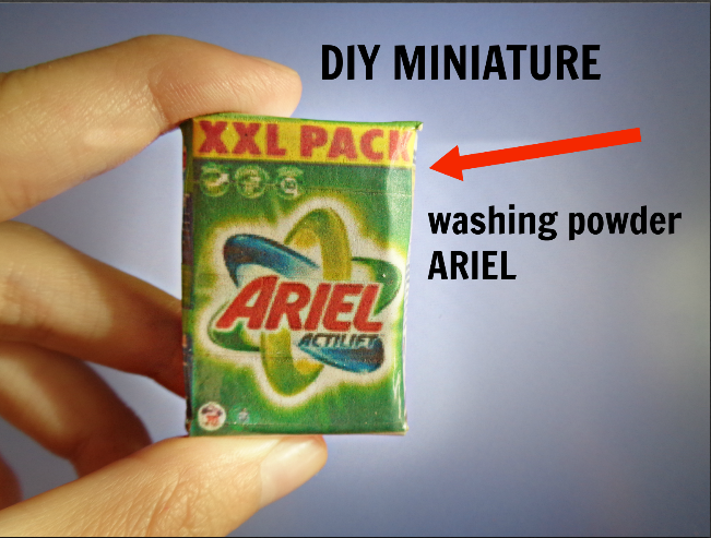 DIY MINIATURE WASHING POWDER ARIEL / ACTUALLY WORKS!!!