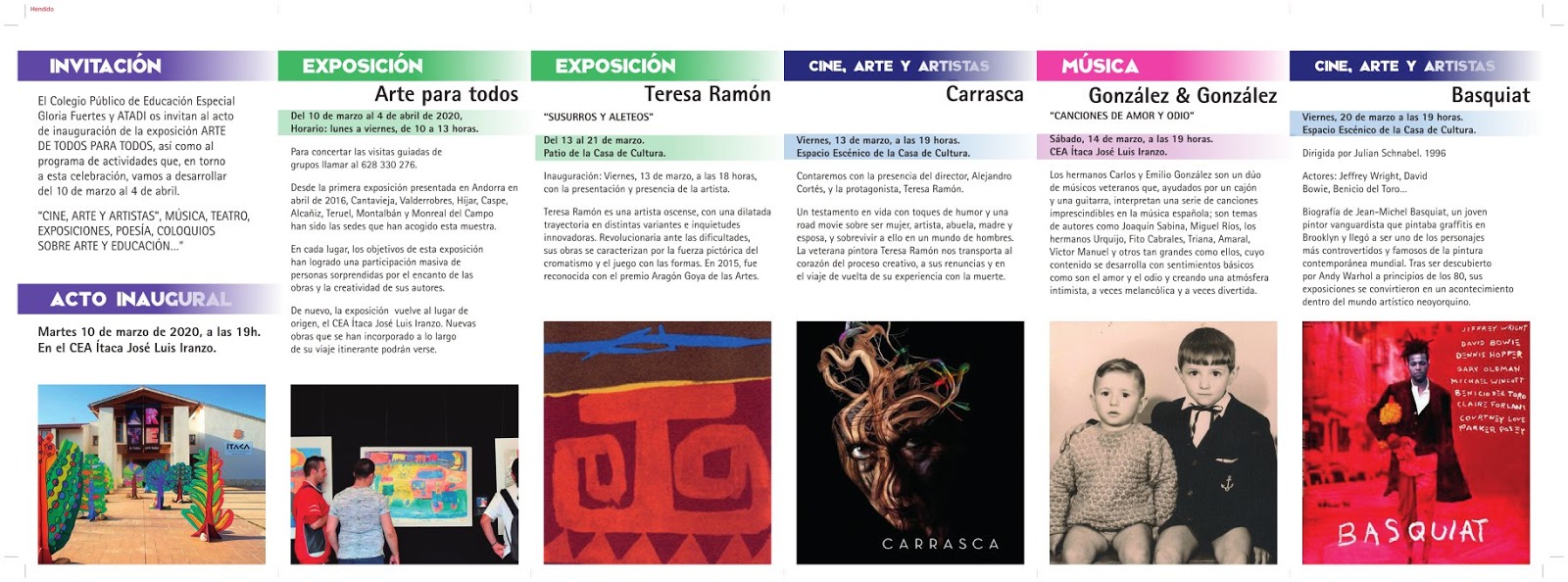 CEA Ítaca-José Luis Iranzo: "ARTE DE TODOS PARA TODOS"...PROGRAMA CULTURAL