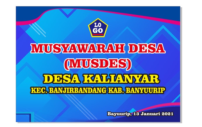 Desain cepat banner musyawarah desa ~ Belajar Bersama