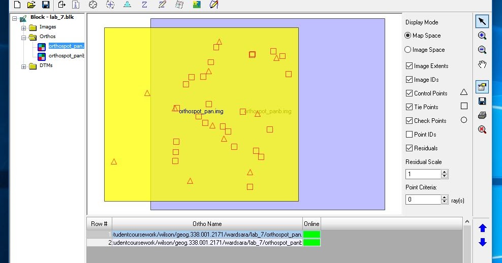 Geog338: Lab 7: Photogrammetry