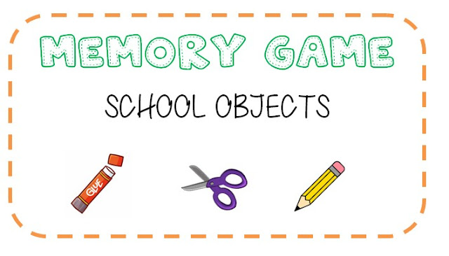 VARIA ENGLISH CLASS!!: MEMORY GAME/ SCHOOL OBJECTS/ 3RD PRIMARY