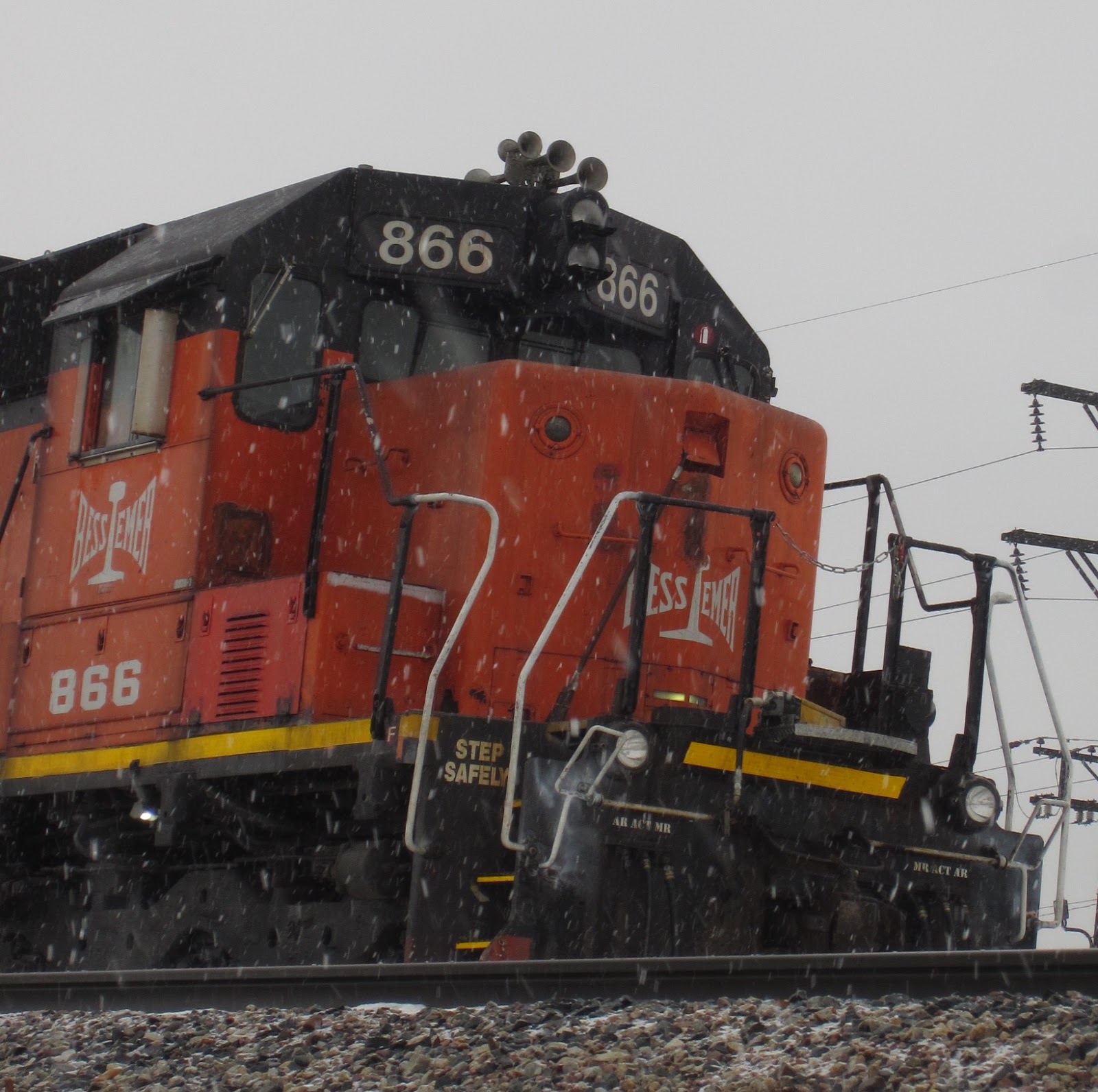 Chicago Trainspotting. SD38-3 (SD38AC) Bessemer Lake Erie 866
