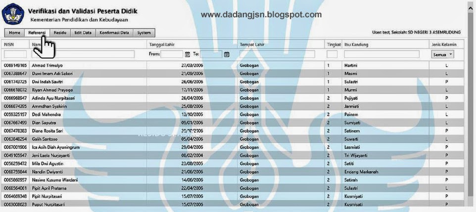PANDUAN VERVAL PD 2014 PADA MENU RESIDU