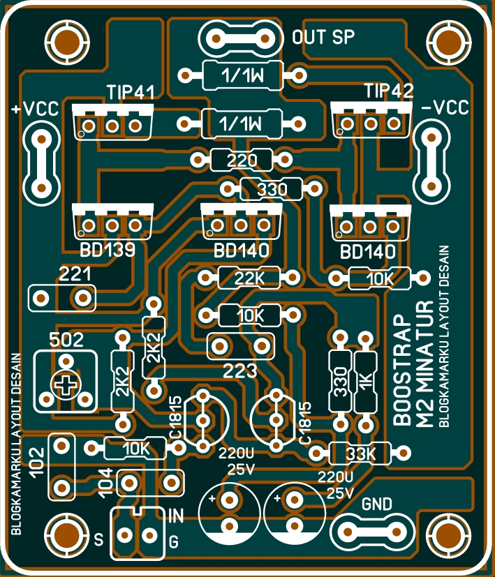 PCB Layout Boostrap M2 Untuk Miniatur – BLOGKAMARKU