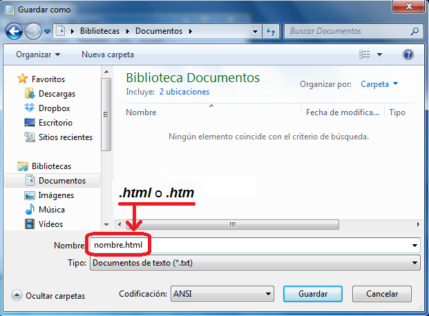 Crear archivos HTML - HTML