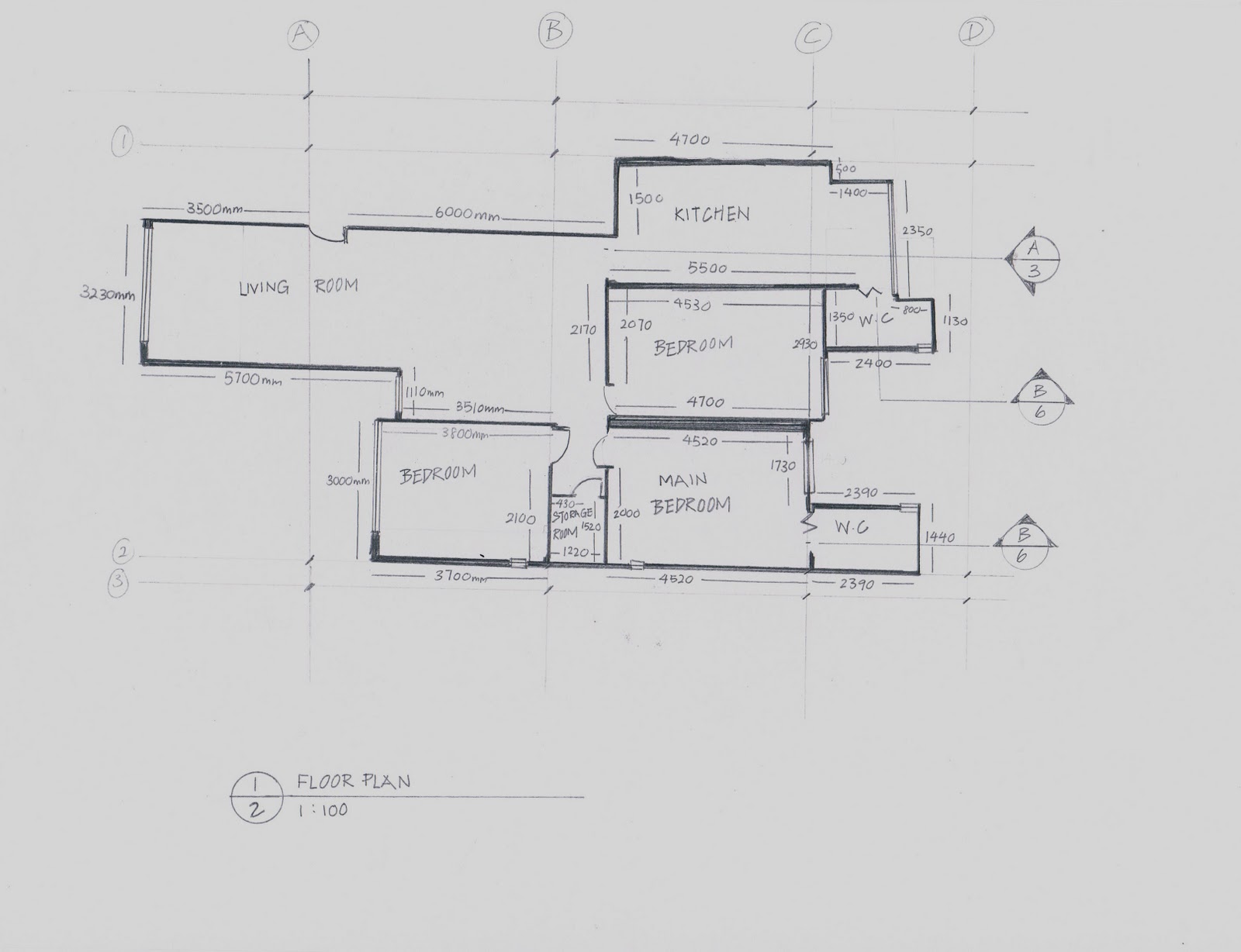 Exploring the different buildings: Floor Plan of a HDB flat