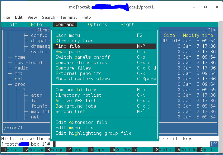 Midnight Commander -- visual file manager in Linux - devopszones