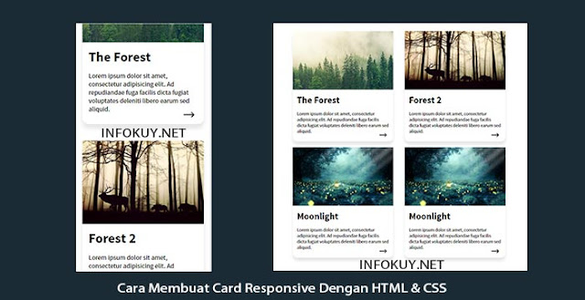 Cara Membuat Card Responsive Dengan HTML & CSS - Infokuy