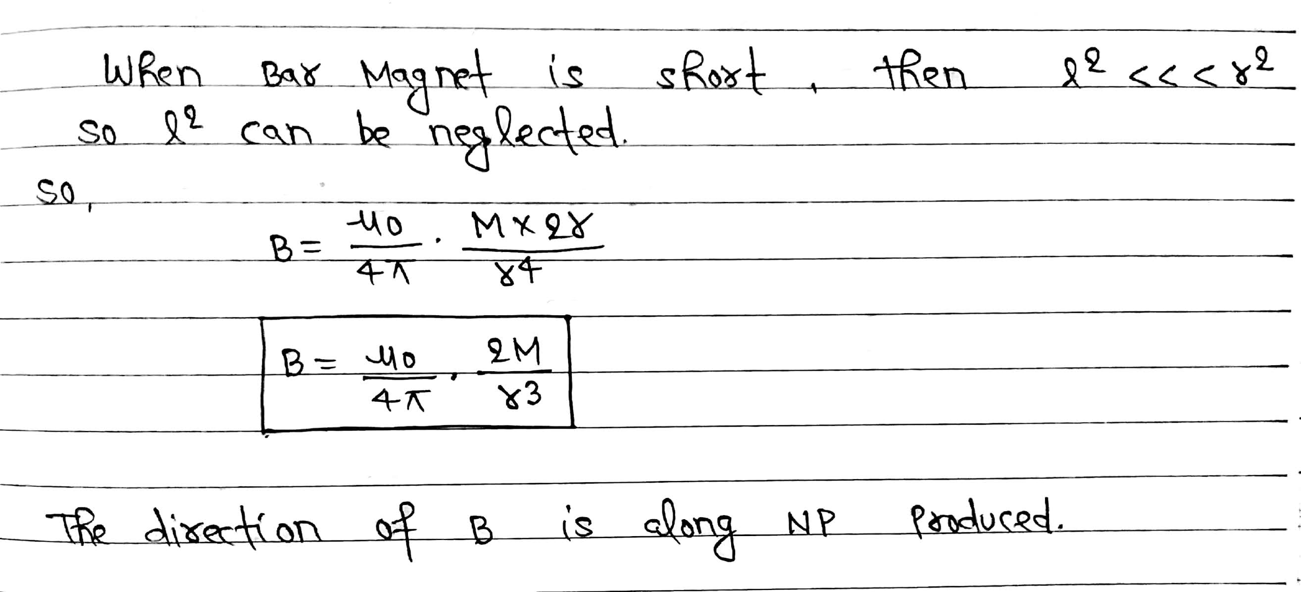 Magnetic Field Strength At A Point Due To A Bar Magnet » Maths And ...