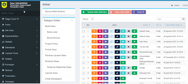 Sebuah Aplikasi Administrasi desa lengkap