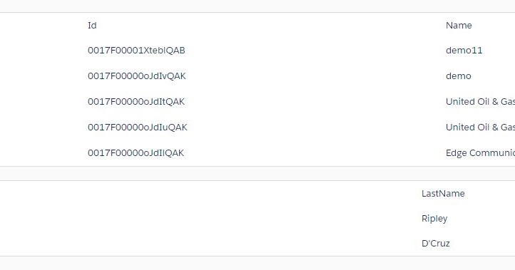How to display the contact records based on Account with radio button ...