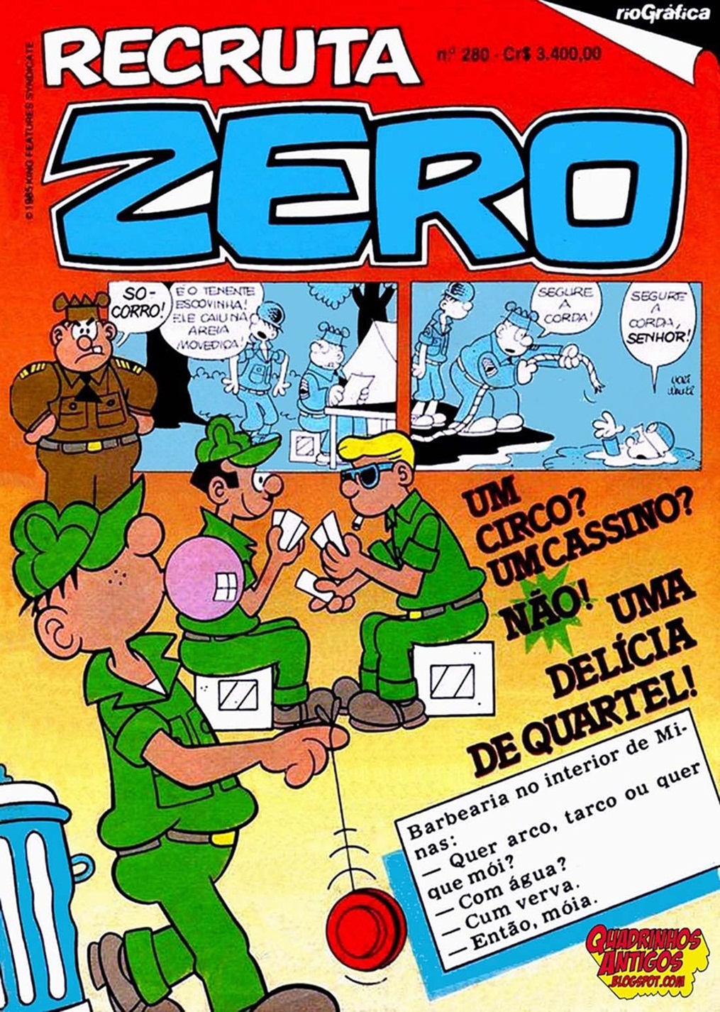 PR - Gibis "Antigos": Recruta Zero - Nº 280 - Dezembro 1985 - Ed. RGE