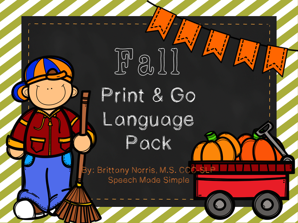 Speech Made Simple: Fall Print & Go Language Pack