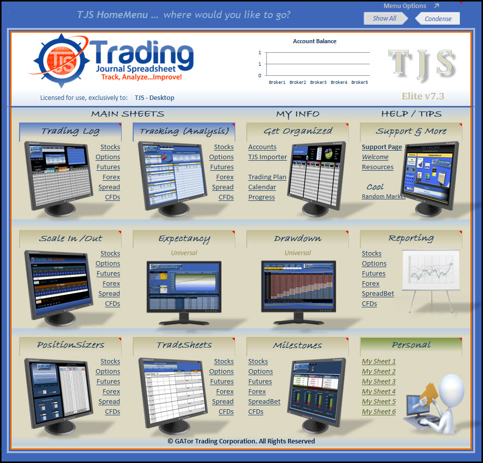 The TRADING JOURNAL SPREADSHEET: TJS Slideshow / Video The TRADING JOURNAL SPREADSHEET: TJS Slideshow / Video