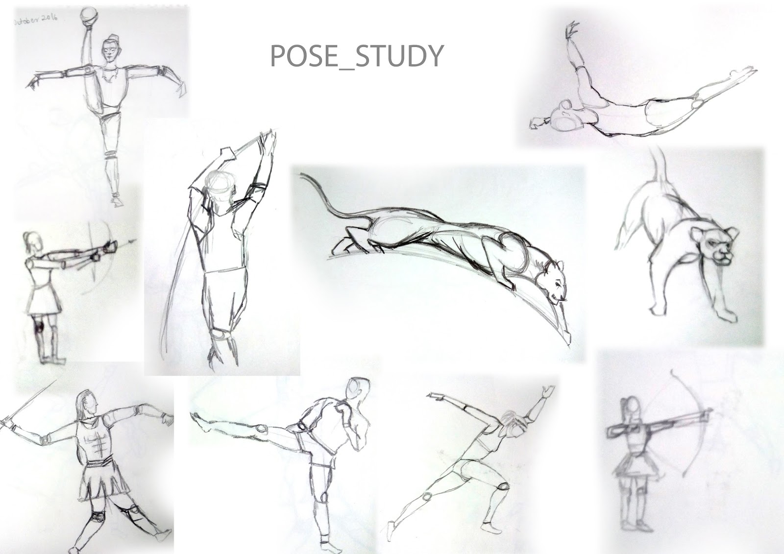 Art_Jam: Pose study_Pencil drawings