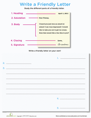 Letter Format For 6Th Graders - Formal Letter