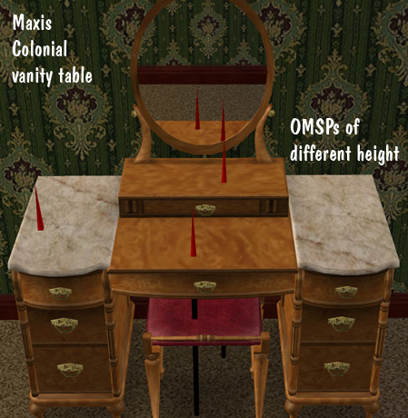 "Picket" OMSPs for Maxis vanity tables - UPDATE March 3, 2012: policy ...