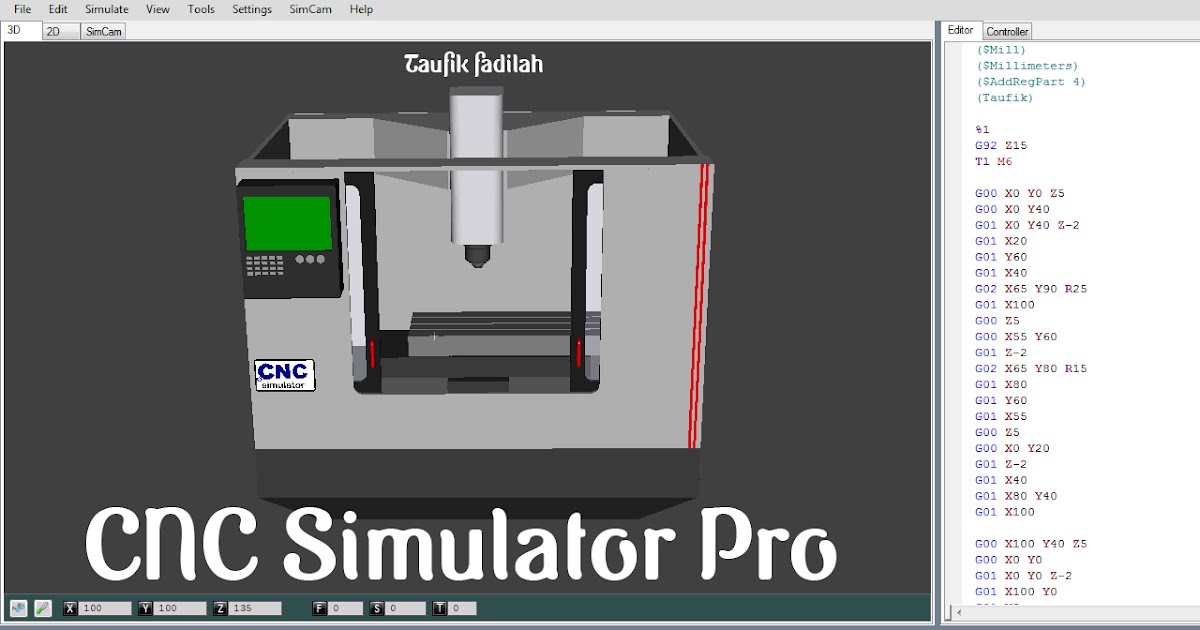 G-Code Pada CNC Simulator Pro - TEKNIK MESIN