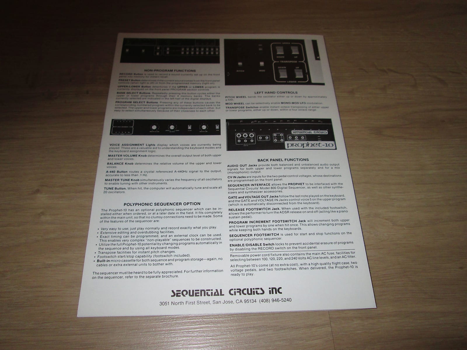 MATRIXSYNTH: Sequential Circuits Prophet-10 Brochure–70s-Original ...