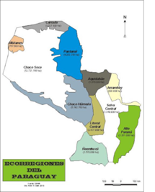 National Parks of Paraguay: New Ecoregion Map for Paraguay