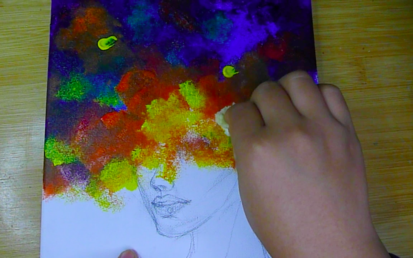 Acrylic Woman under the mist|How to draw step by step tutorial for ...