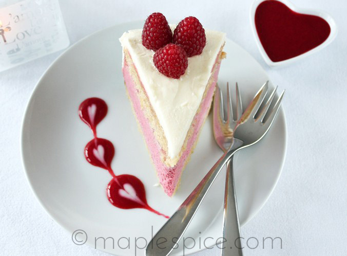 maple•spice: Raspberry White Chocolate Mousse Cake