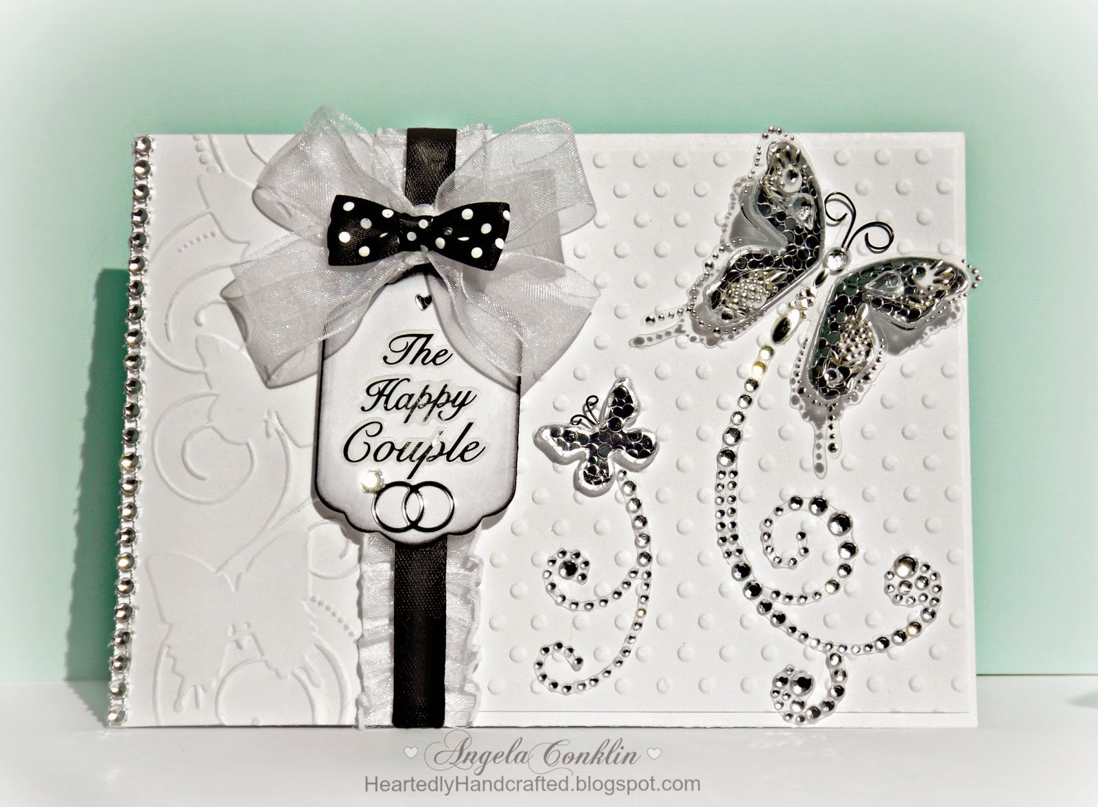Heartedly Handcrafted: Handmade Card for a Wedding: The Happy Couple