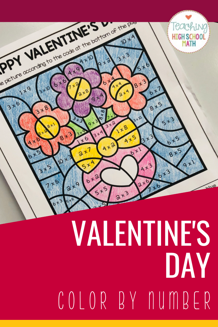 Valentine Multiplication Color By Number | Teaching High School Math