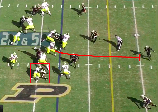 Burgeoning Wolverine Star: Wide receiver blocking on jet sweep