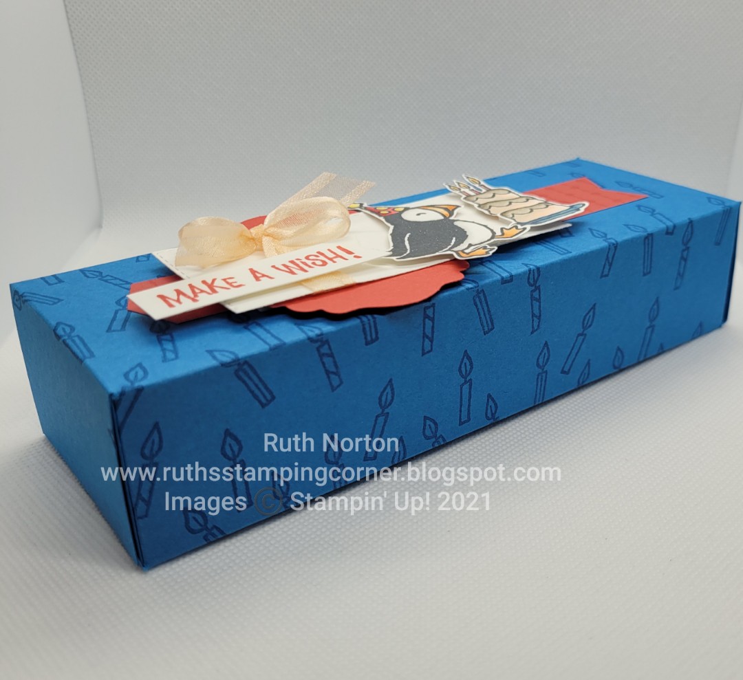 Ruth's Stamping Corner: Party Puffins Donut Box-VIDEO