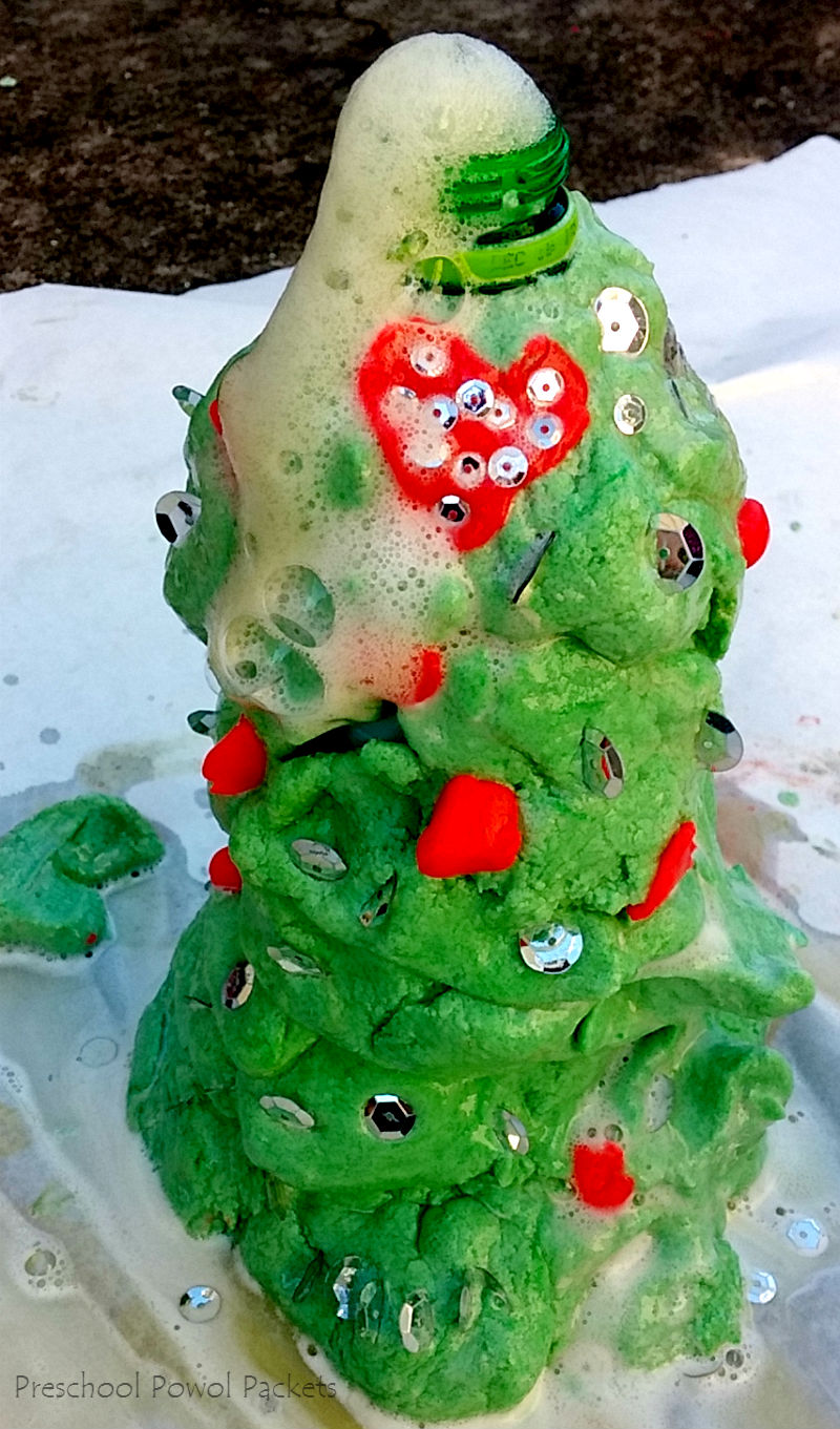 Christmas Science Activity: Sparkly Erupting Christmas Tree Experiment ...