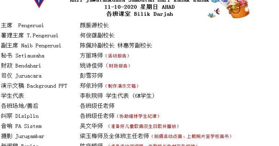 My e-koko: 2020 Sambutan Hari Kanak-kanak 儿童节