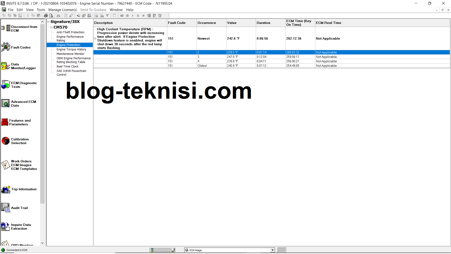 ECM Images on Cummins INSITE Software (CUMMINS Engines) - Blog.Teknisi