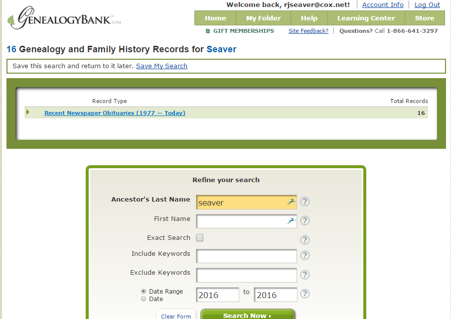 Genea-Musings: Keeping Up With the Seaver Folks on GenealogyBank