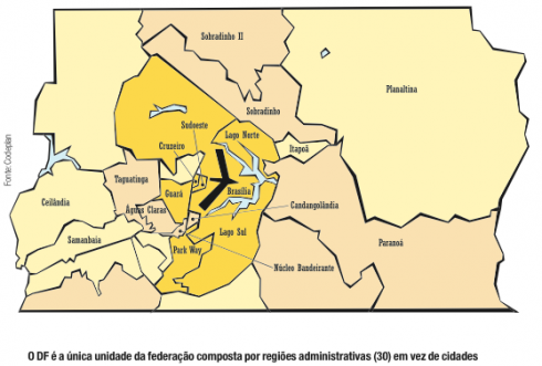 Prof Kléber Caverna: REGIÕES ADMINISTRATIVAS DO DISTRITO FEDERAL