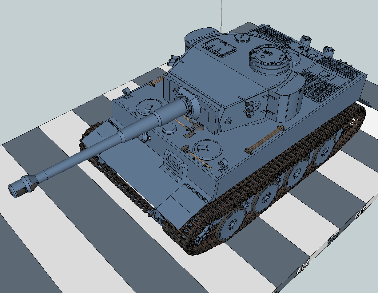 SketchUP Power 草圖力量: TIGER 1 虎1式戰車早期型