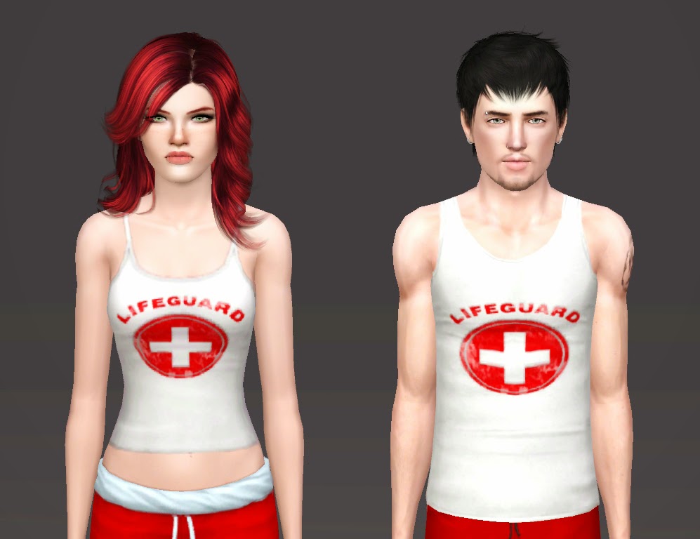 His and Hers Lifeguard Tanks ~ NyGirl Sims