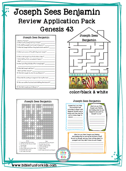 Life of Joseph Series: 8. Joseph Sees Benjamin | Bible Fun For Kids
