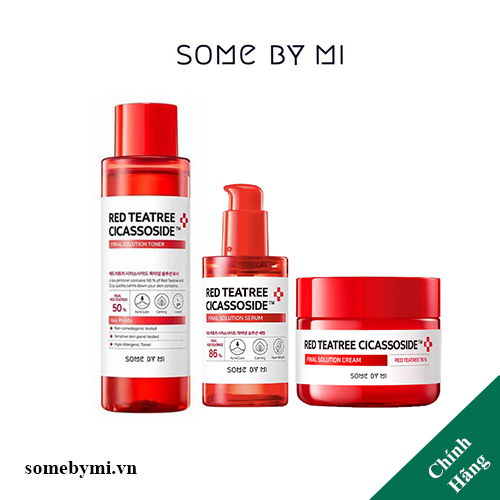 Bộ Sản Phẩm 【Some By Mi Red Tea Tree】 Trị Mụn Cho Da Siêu Nhạy Cảm
