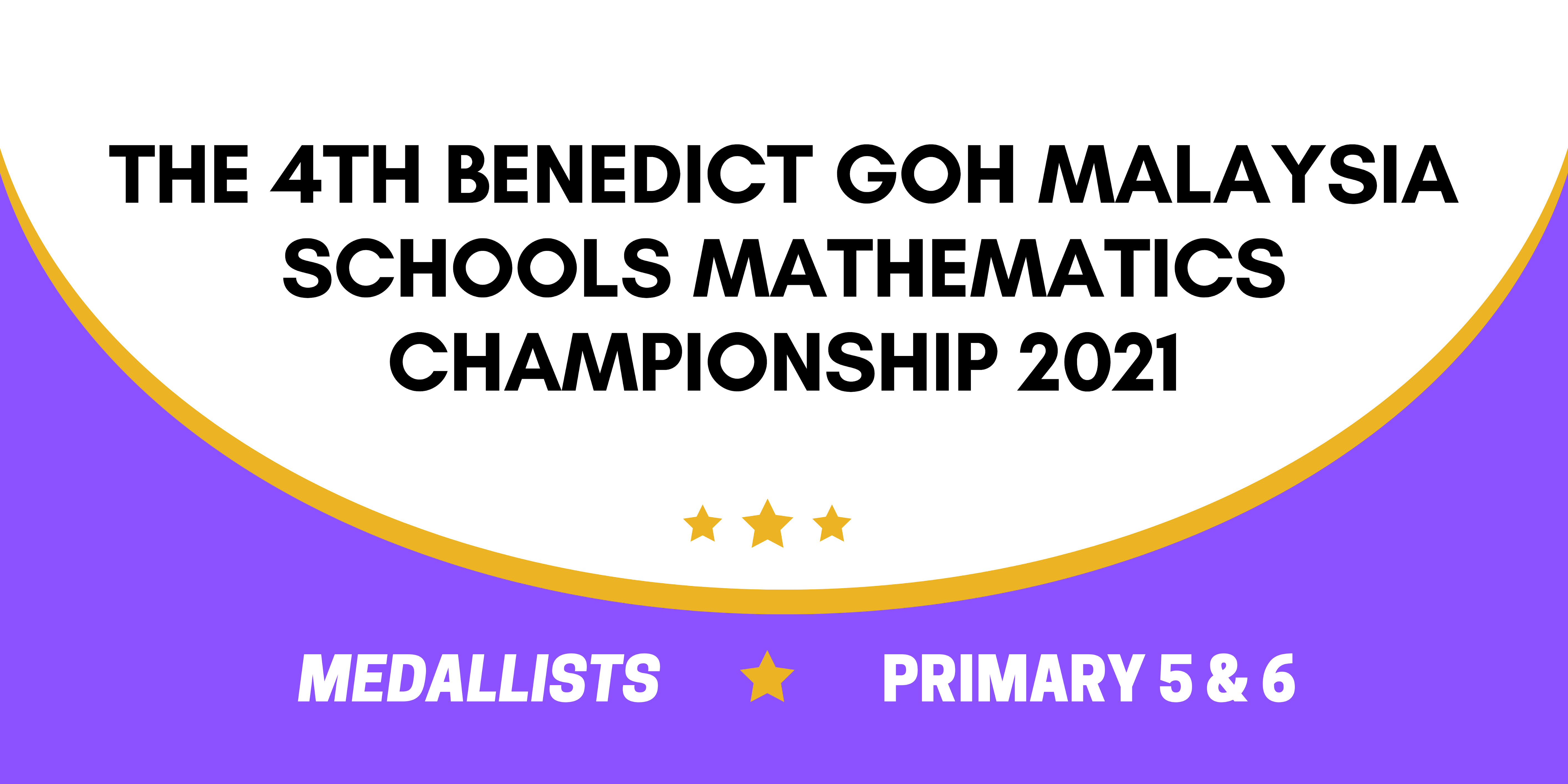 Primary 5 & 6 Medallists of The 4th Benedict Goh Malaysia Schools ...