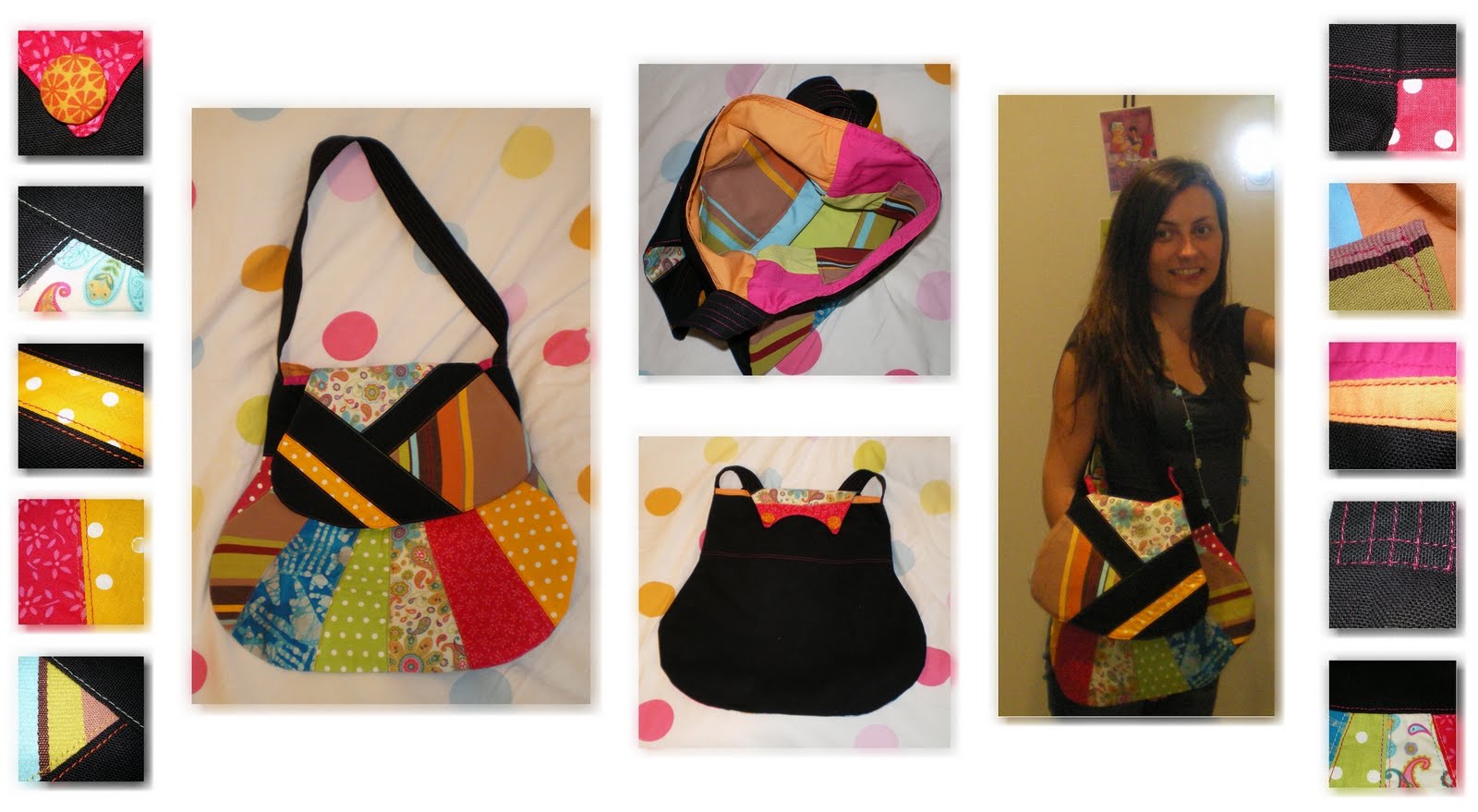 Made in Velanne: Sac en patchwork multicolore