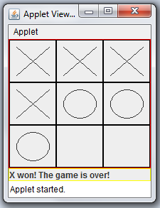 Coding 365 Days: Java Exercise #85: Tic Tac Toe Applet